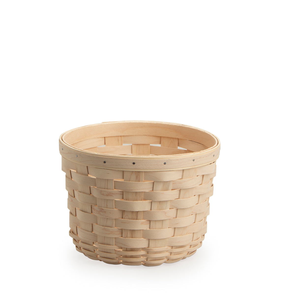 Medium Round Basket with Protector - Whitewashed — Longaberger